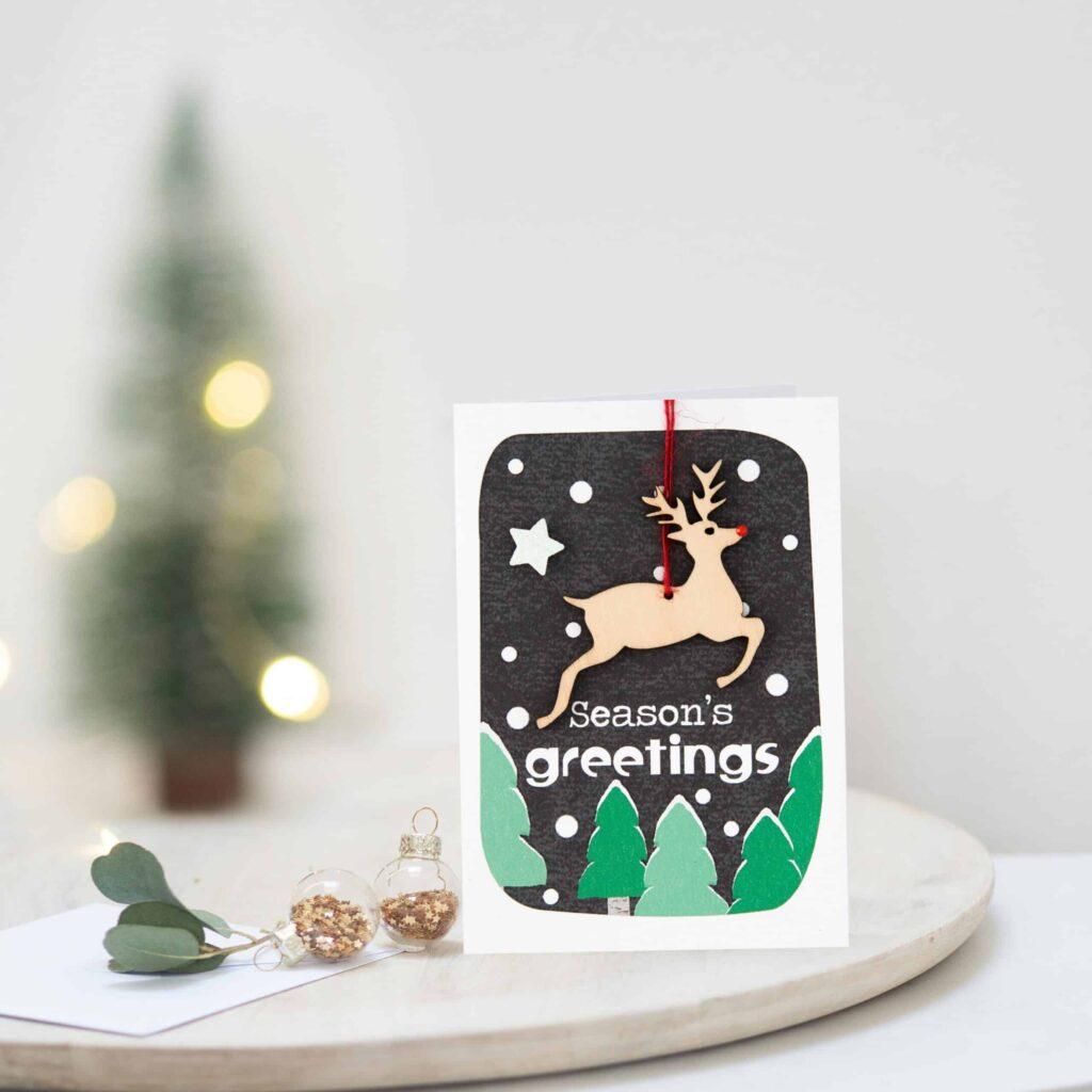 Greetings Reindeer Card