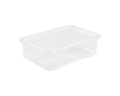 Wham Crystal Clip Lid Underbed Box - 32L Clear