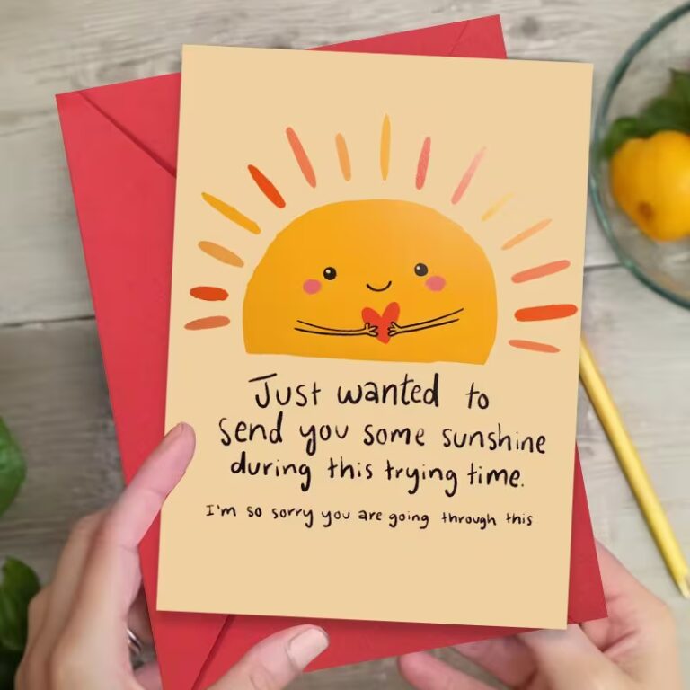Thinking of You Card – Just Wanted to Send You Some Sunshine
